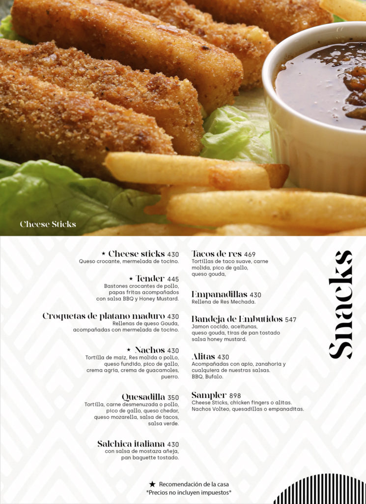 MENU – 4 Jacks Bar & Bistro