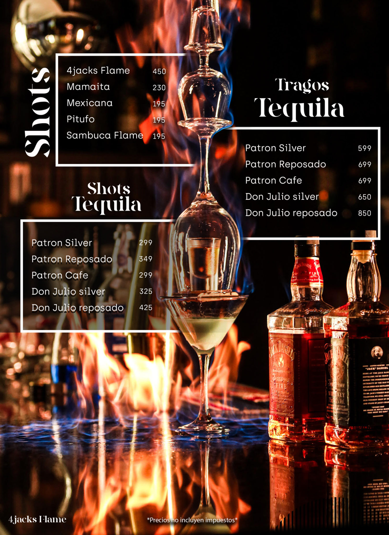 MENU – 4 Jacks Bar & Bistro